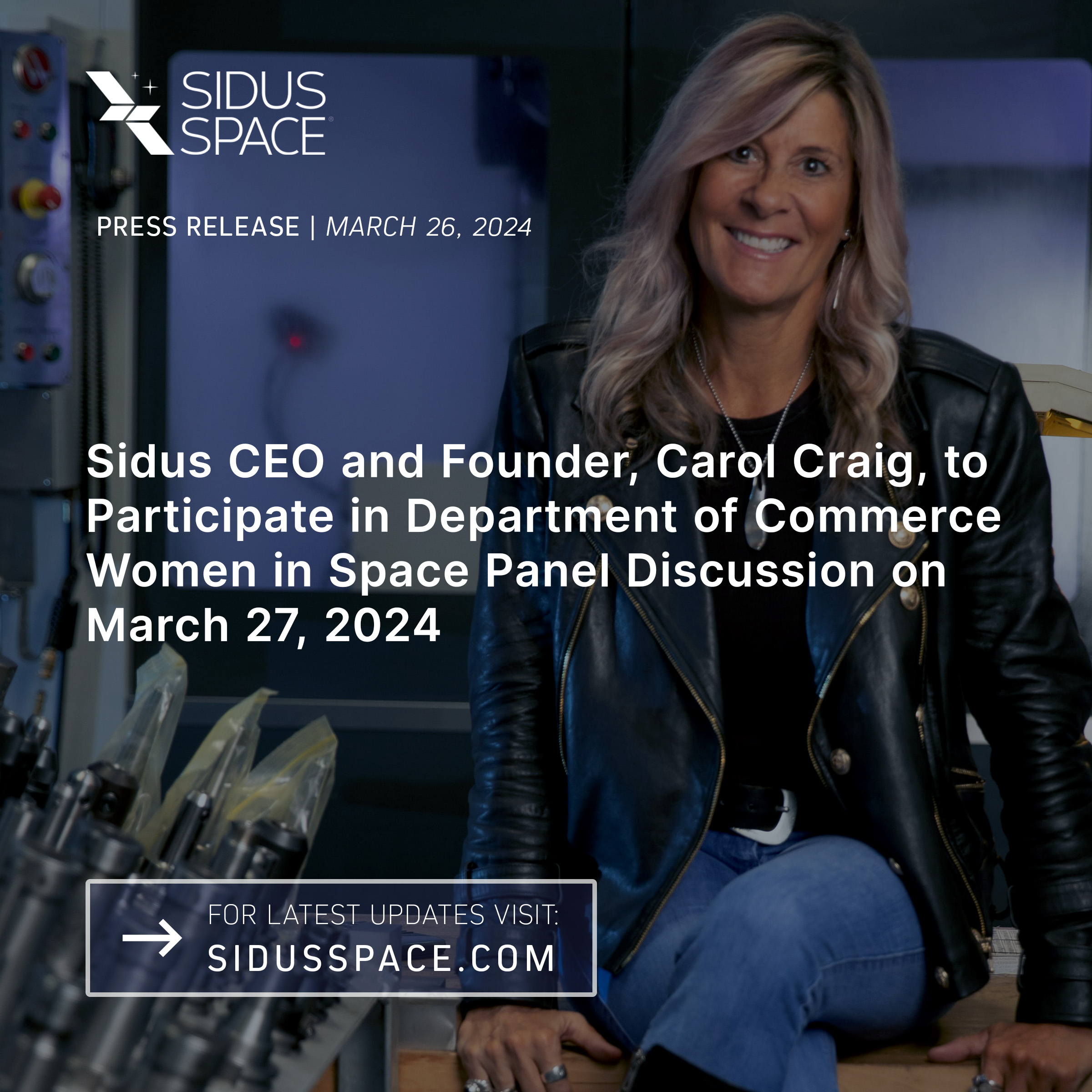 Sidus CEO and Founder, Carol Craig, to Participate in Department of Commerce Women in Space ...