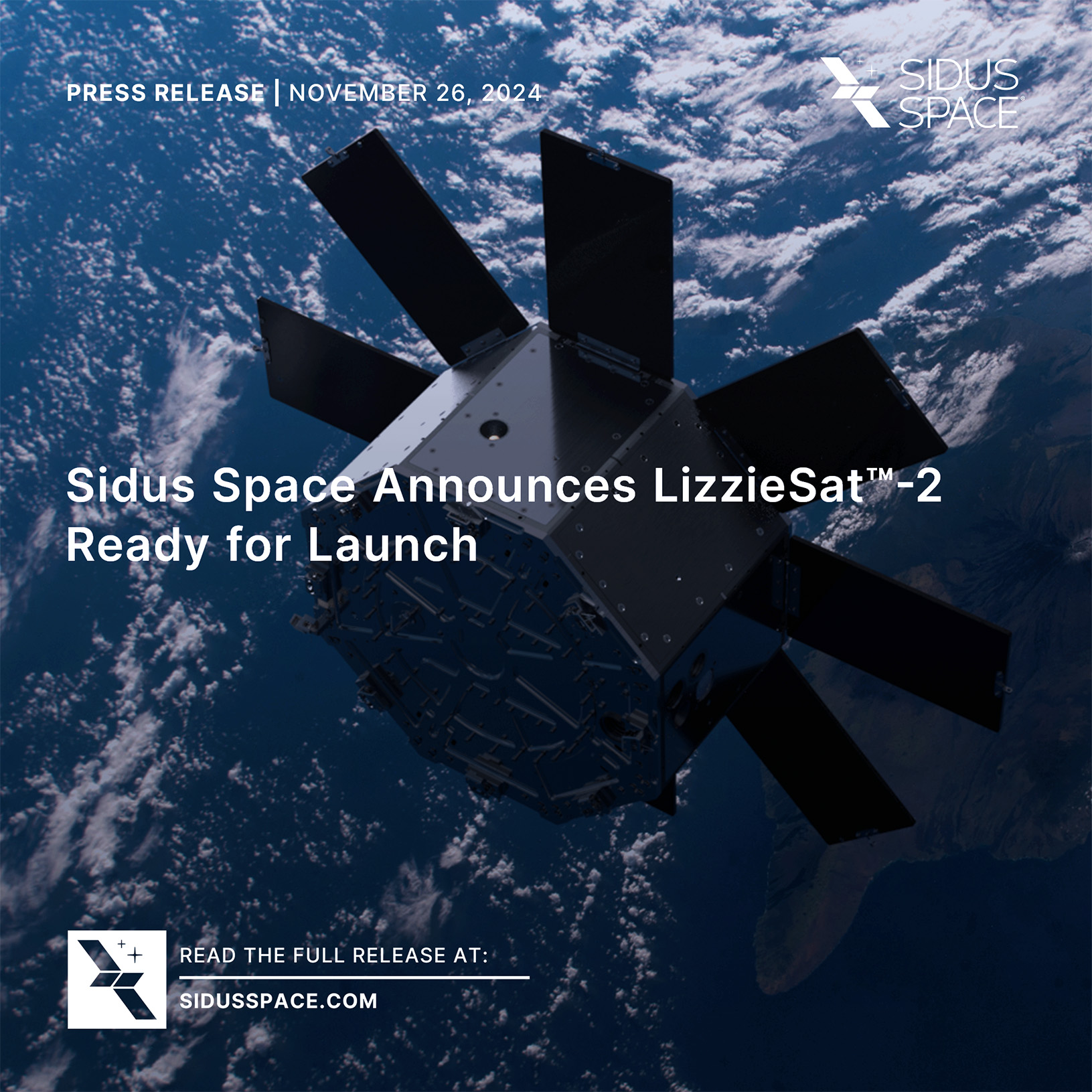 Sidus Space Announces LizzieSat™-2 Ready for Launch - Sidus Space